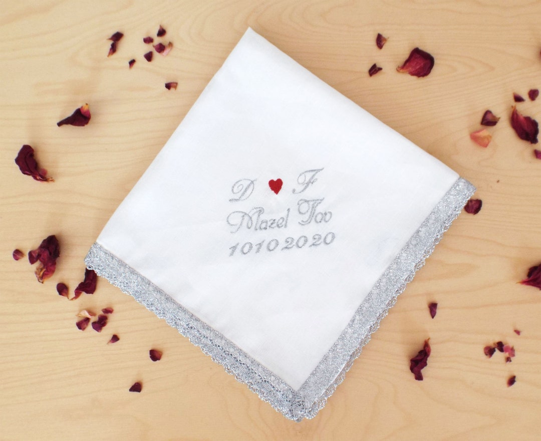 Jewish Wedding,jewish Mother of the Bride Handkerchief,embroidered ...