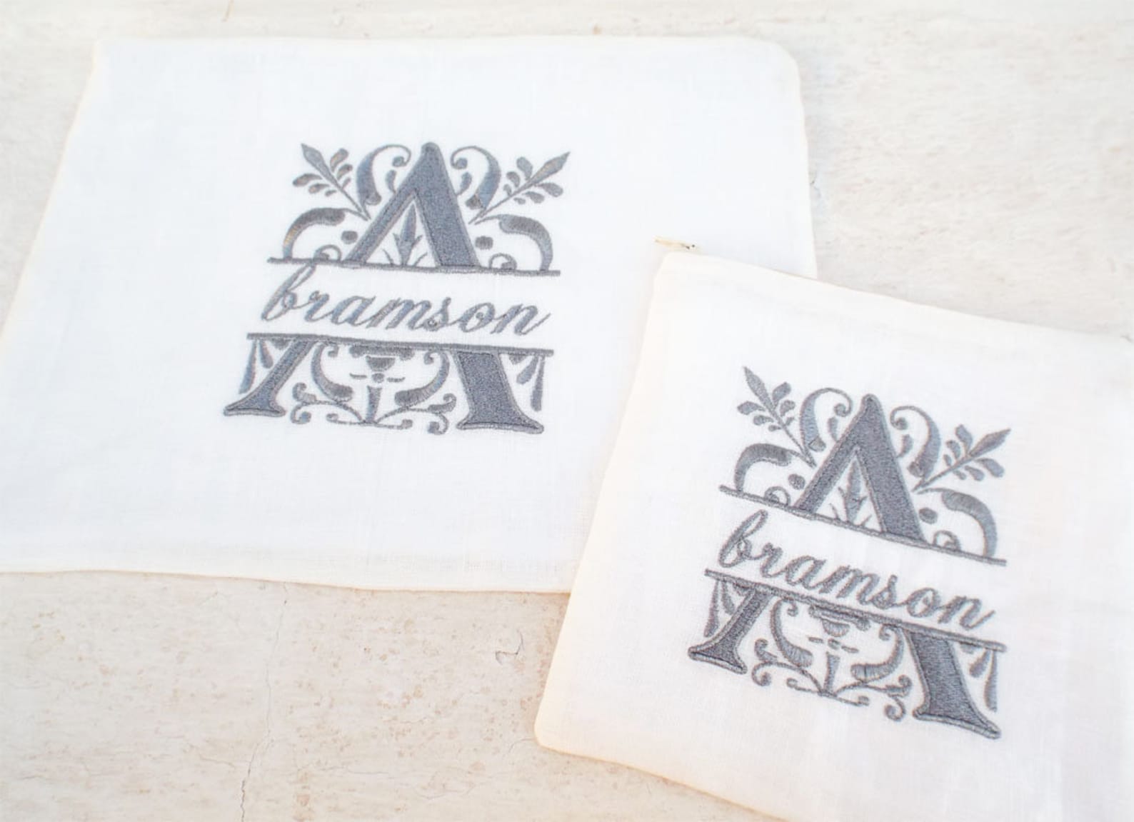 Tefillin and Talit Bag Set,tallis Bag,linen,personalized Silver ...