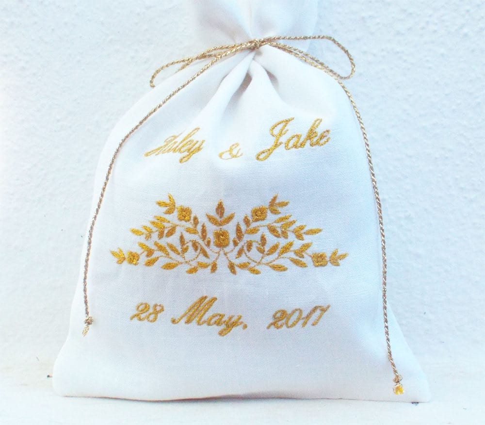 Monogram Bag,smash Glass Pouch ,jewish Tradition, Mazel Tov Bag,groom ...