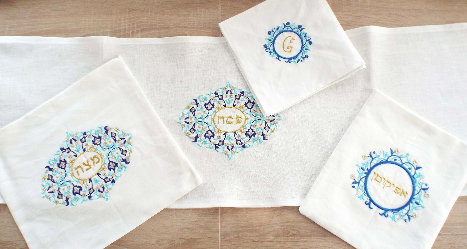 Passover Embroidered Table RunnerLel Haseder RunnerPesach | Etsy