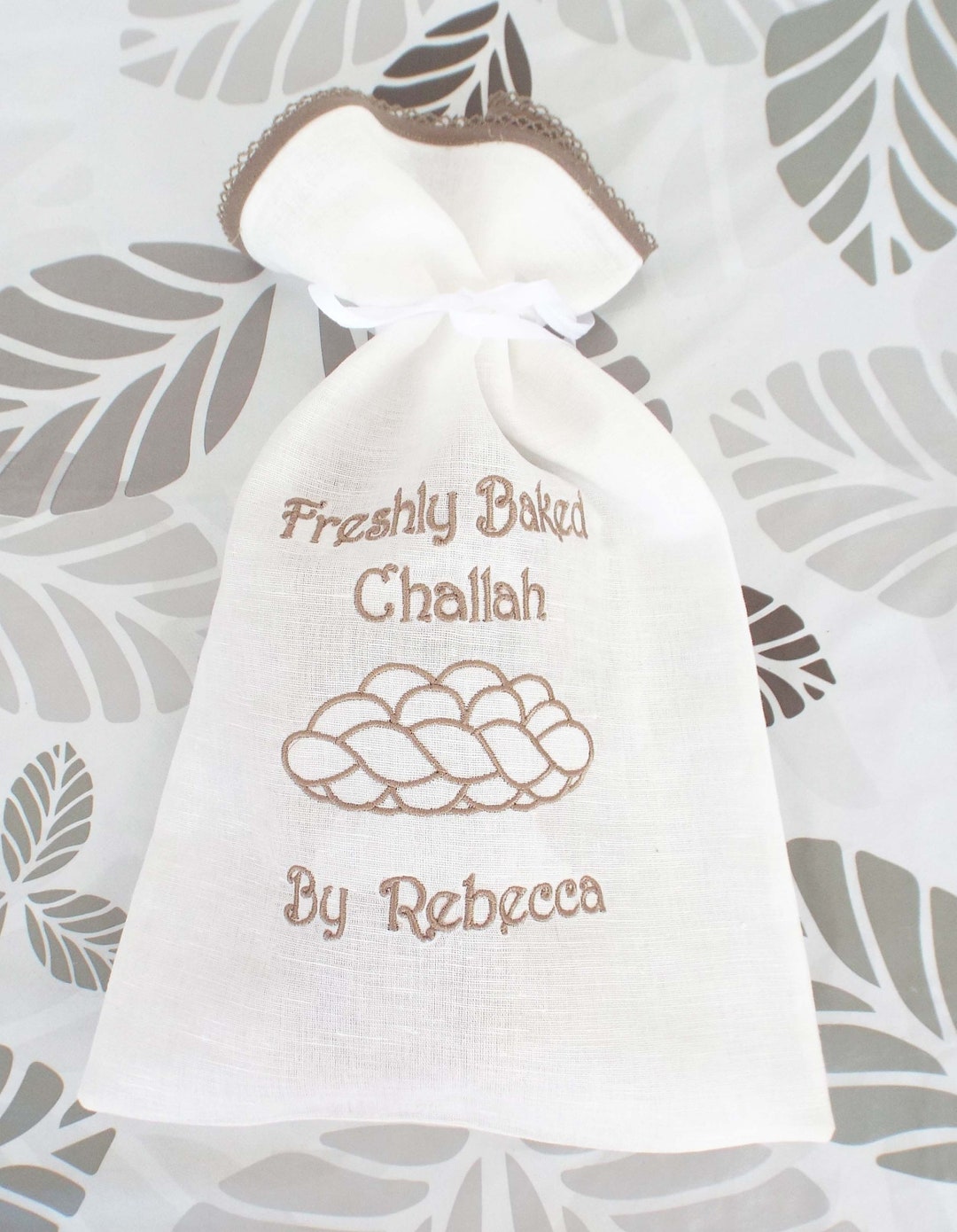 Personalized Challah Bagpersonalized Linen Challah Bagjewish - Etsy
