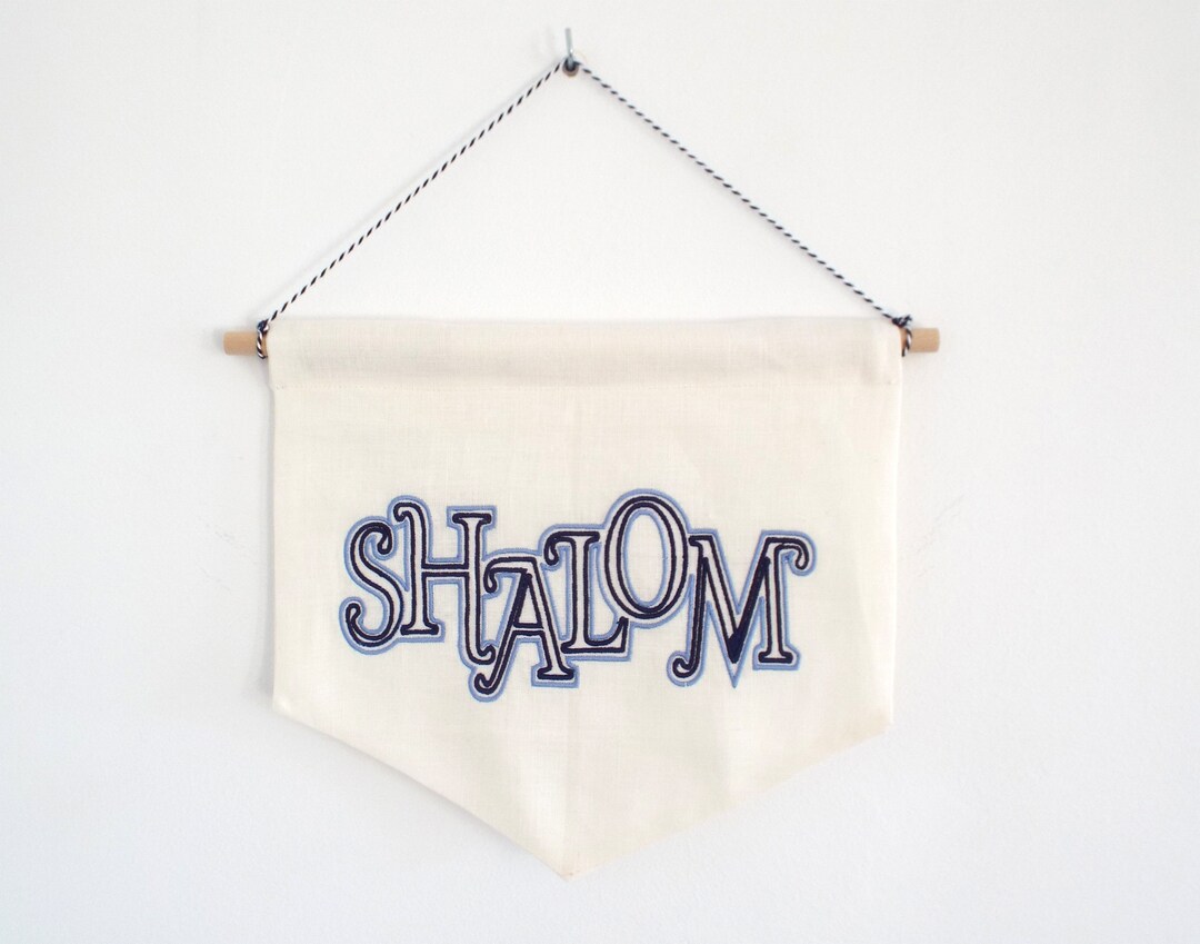 Shalom Banner,flag Banner,shabbat Flag,jewish Gift,shabbat Gift ...