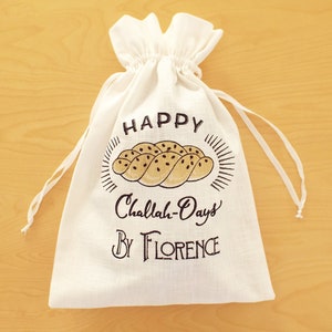 Happy Challah Days Bag,personalized Linen Challah Bag,jewish Mother ...