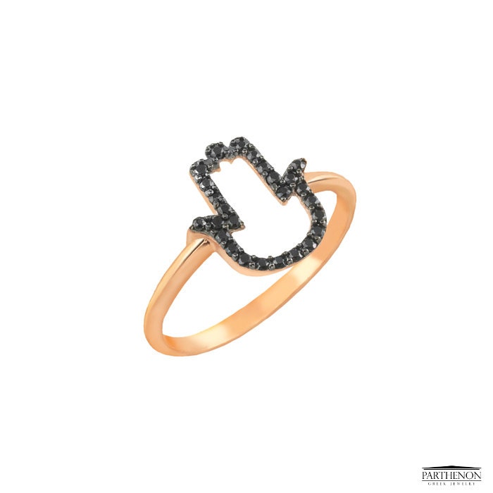 Hamsa Ring, 14k Yellow Solid Gold,hand Ring,jewish Judaica Ring,evil ...