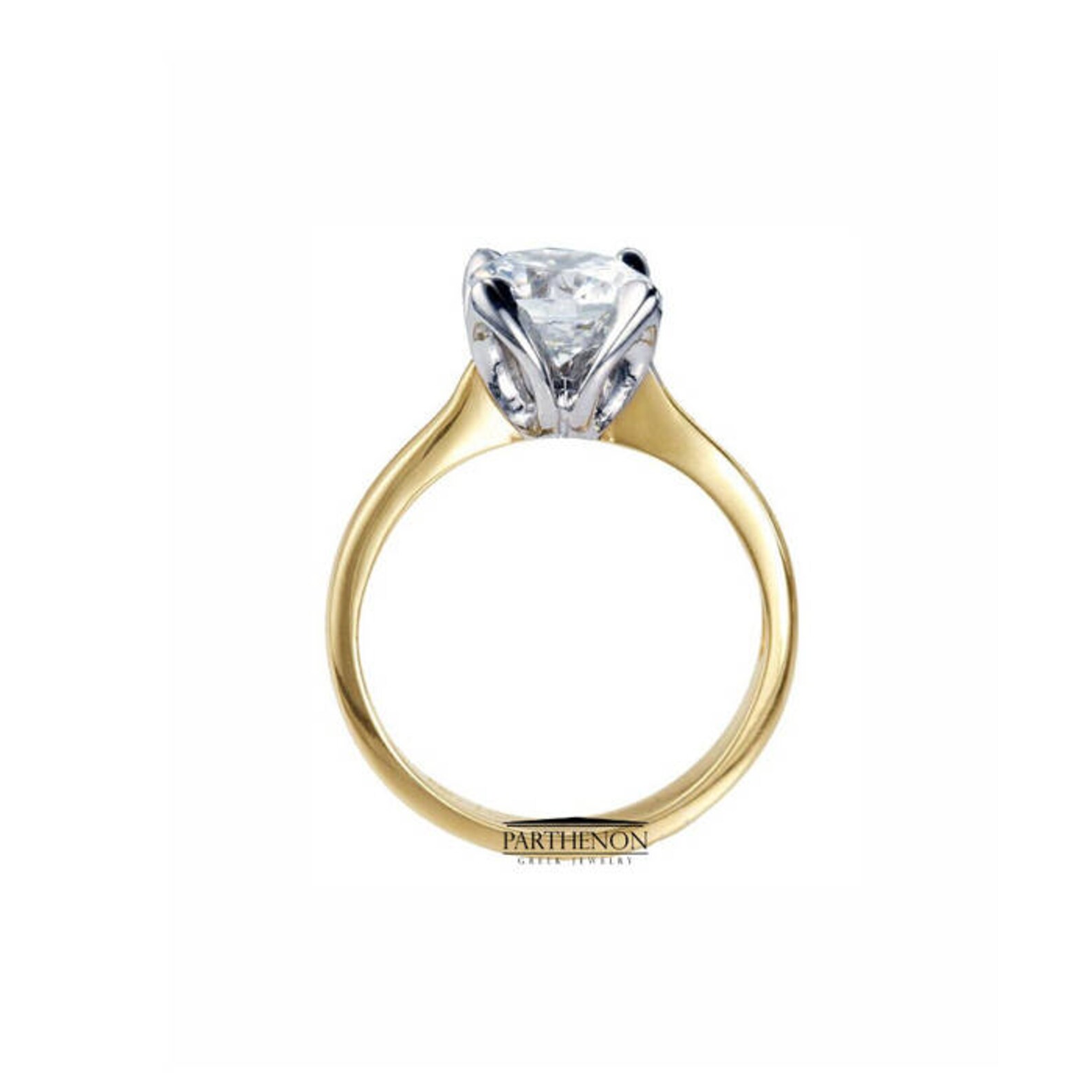 Parthenon Greek,14k Solid Gold,handmade Ring,zircon Ring,engagement ...