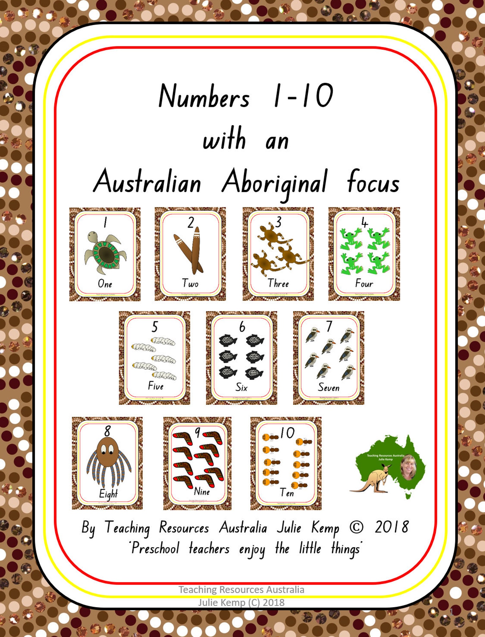 Number Chart Posters 1-10 With an Aboriginal Focus - Etsy Australia