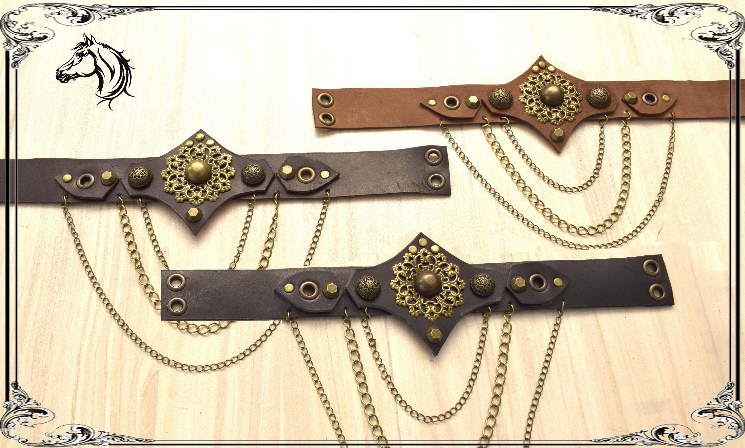 Warrior Arm Jewelry Leather Armlet Medieval Arm Adornment | Etsy