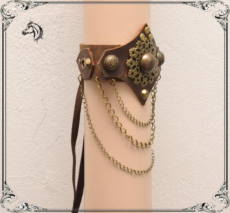 Warrior arm jewelry Leather armlet Medieval arm adornment | Etsy