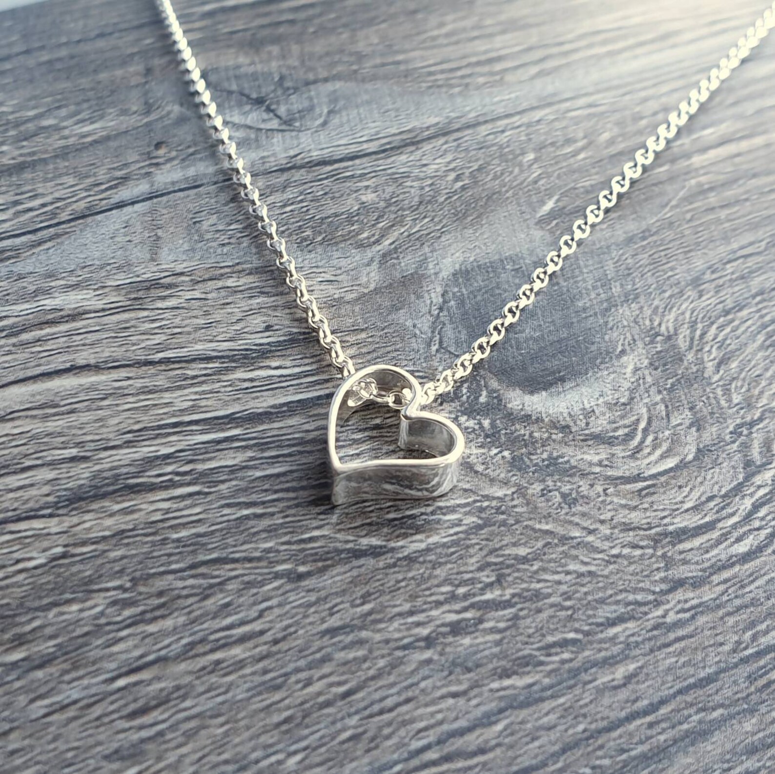 Sterling Silver Heart on a Sterling Silver Chain - Etsy