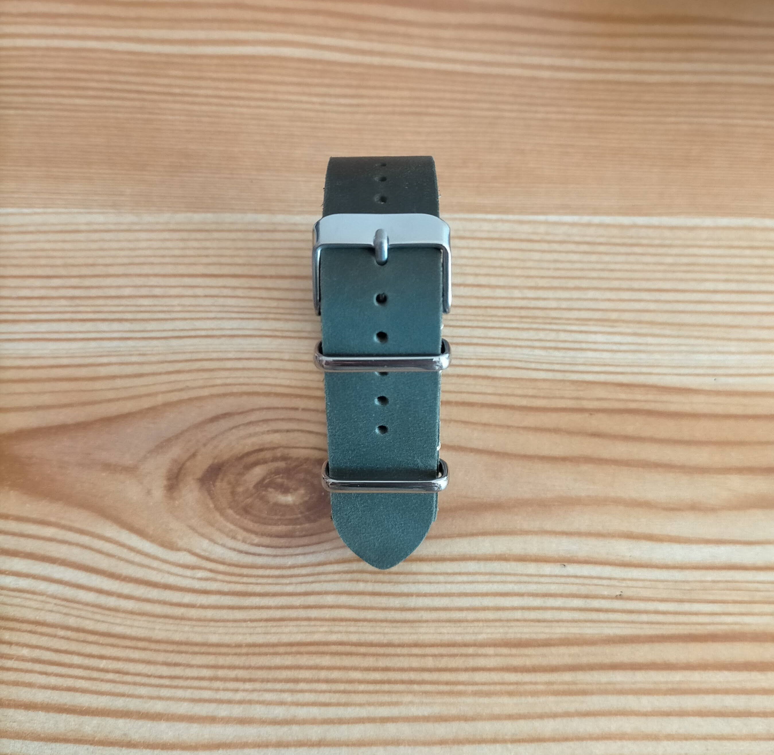 Leather NATO Watch Strap/watch Band Army Green Waxed Genuine - Etsy