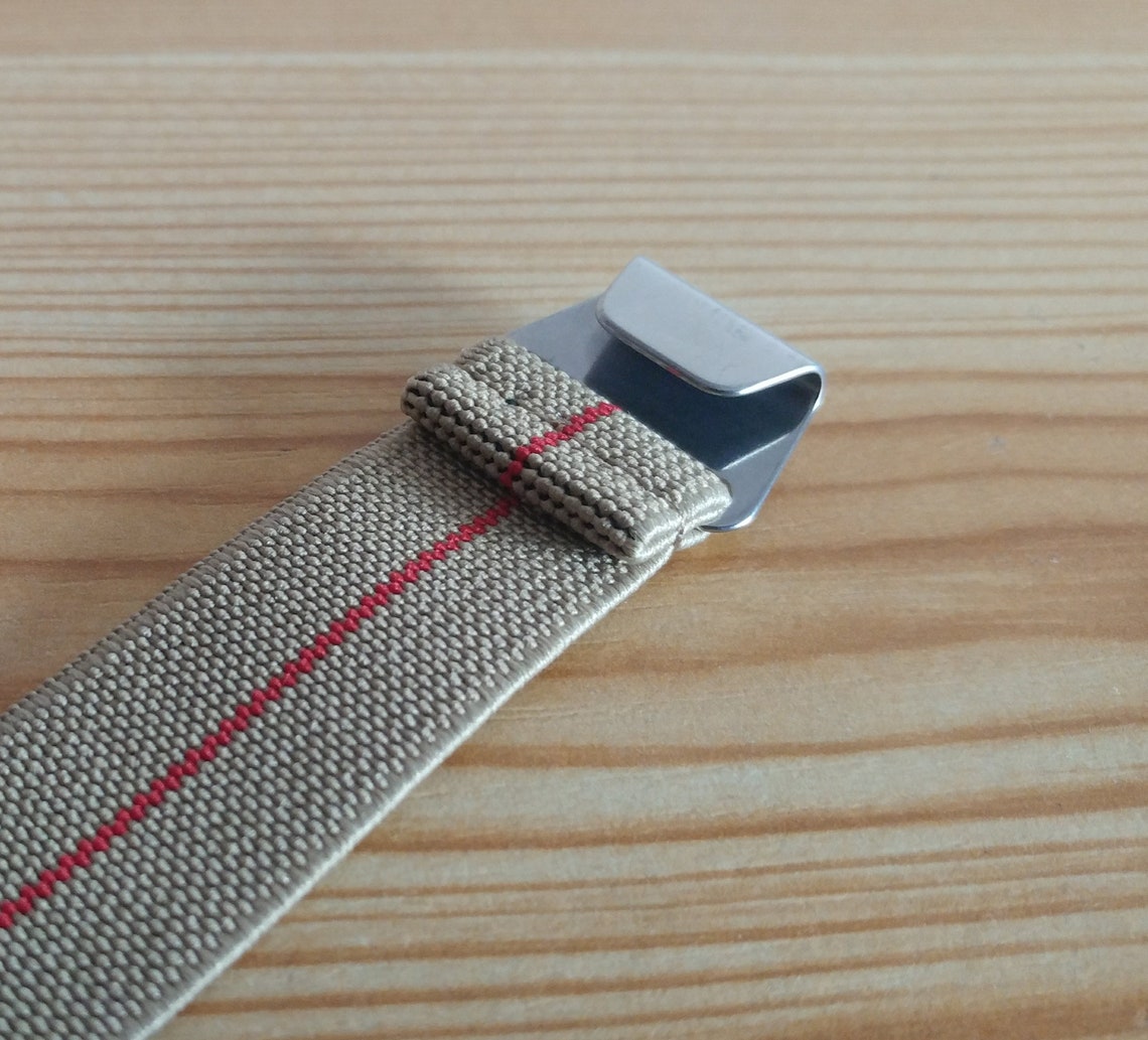 Elastic Nylon Watch Strap Khaki Elastic Nylon Watch Band - Etsy