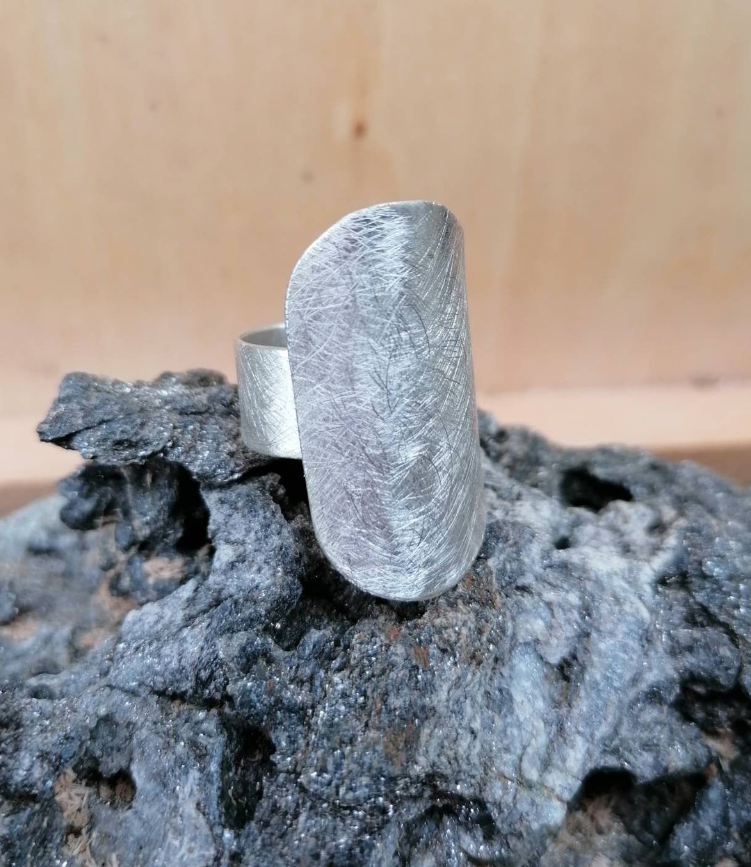 Sterling Silver Ring, Mate Finish. Informal and Original Design ...