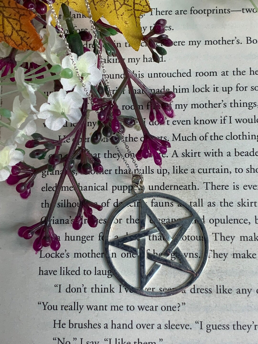 Large Pentagram Sterling Silver Pendant. 18 Inch Sterling Silver ...
