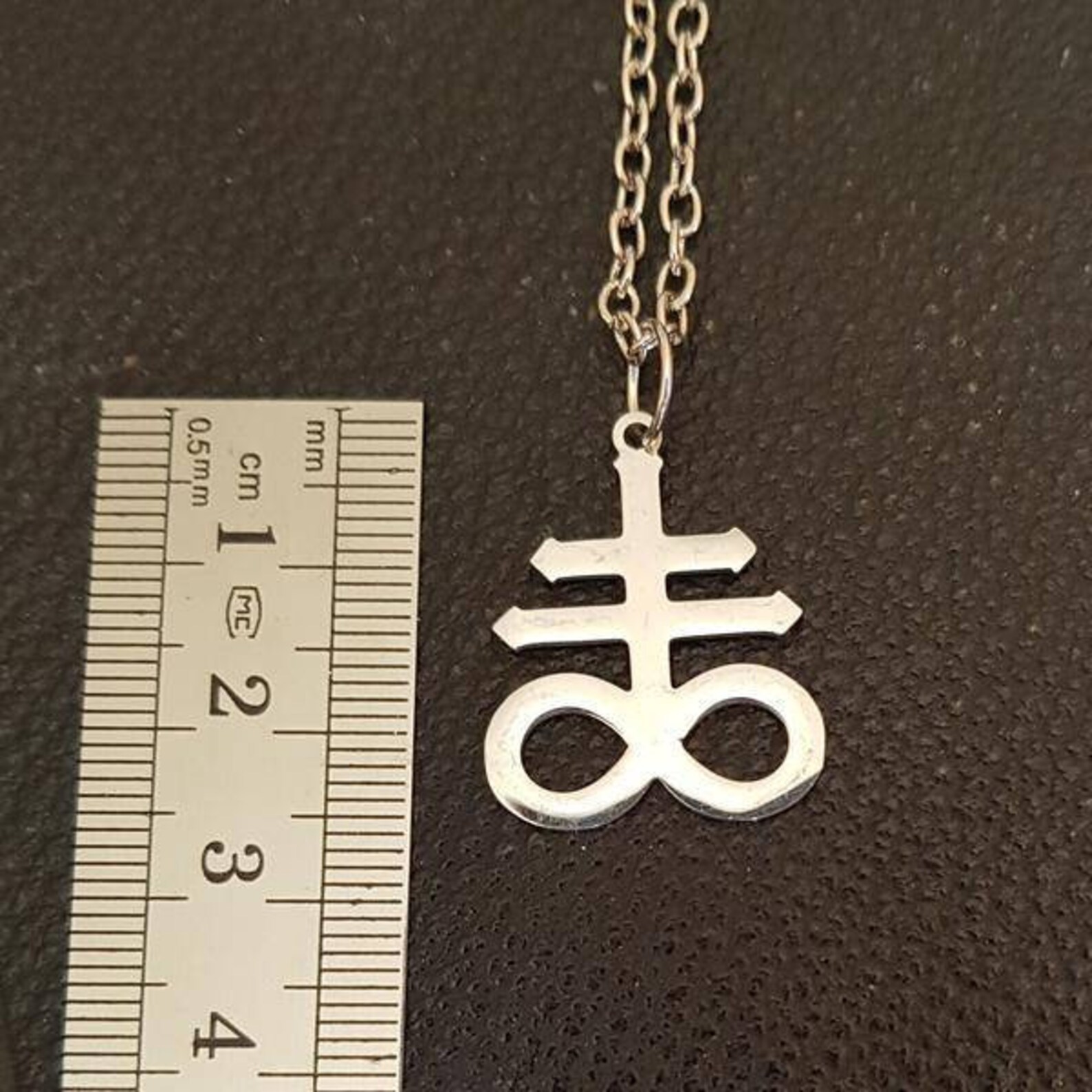 Leviathan Sigil of Sulphur Satanic cross necklace | Etsy