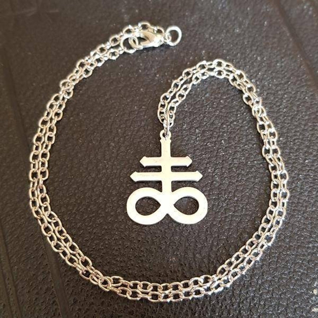 Leviathan Sigil of Sulphur Satanic Cross Necklace - Etsy