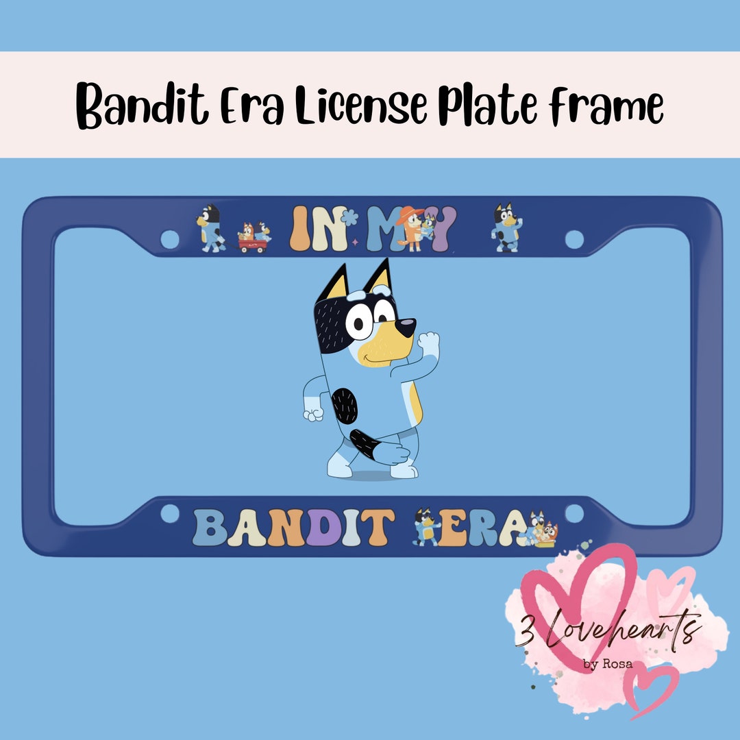 Bandit Era License Plate Frame, Popular Blue Dog Family, Fathers Day ...