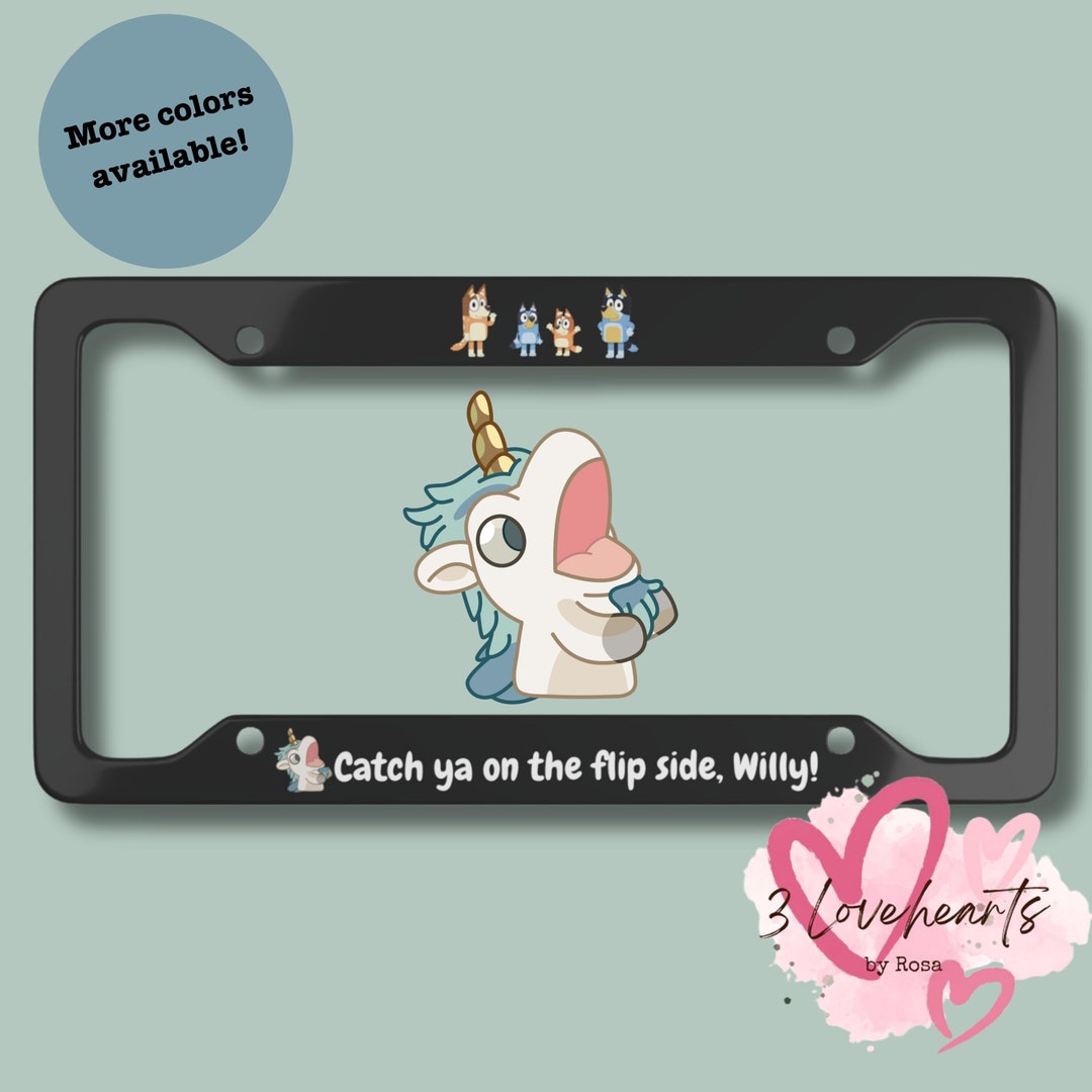 Unicorse License Plate Frame: Funny Bluey Gift - Etsy