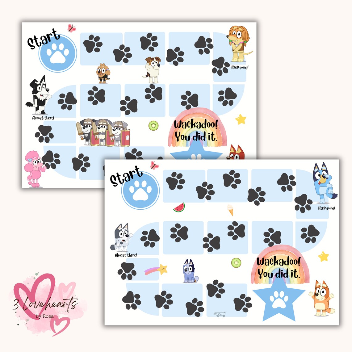 Bluey Reward Chart, Bluey Goal Tracker, Bluey Habit Tracker, Bluey Goal ...