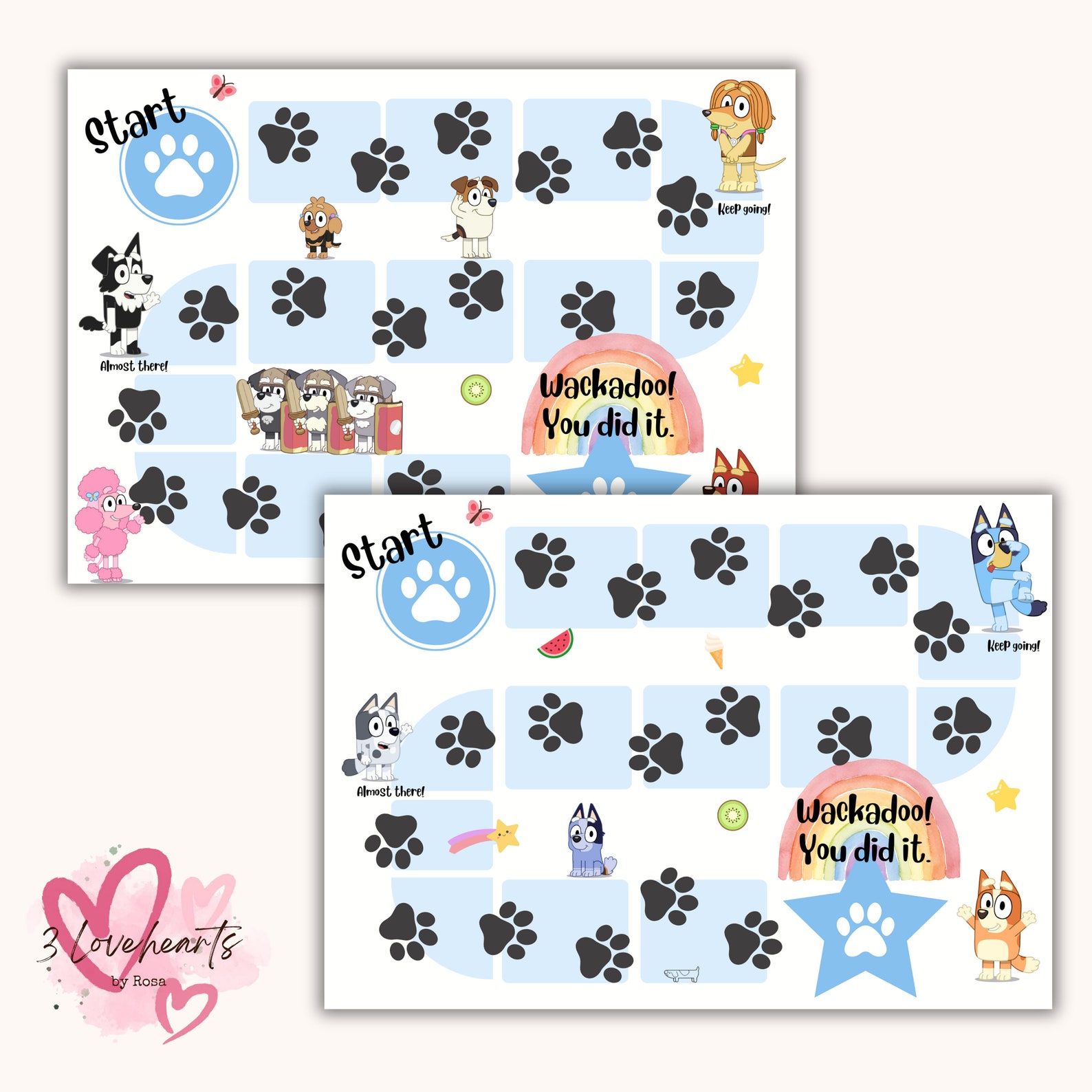 Bluey Reward Chart, Bluey Goal Tracker, Bluey Habit Tracker, Bluey Goal ...