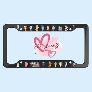 Bluey License Plate Frame, Bluey and Friends, Bluey Car Accessories ...