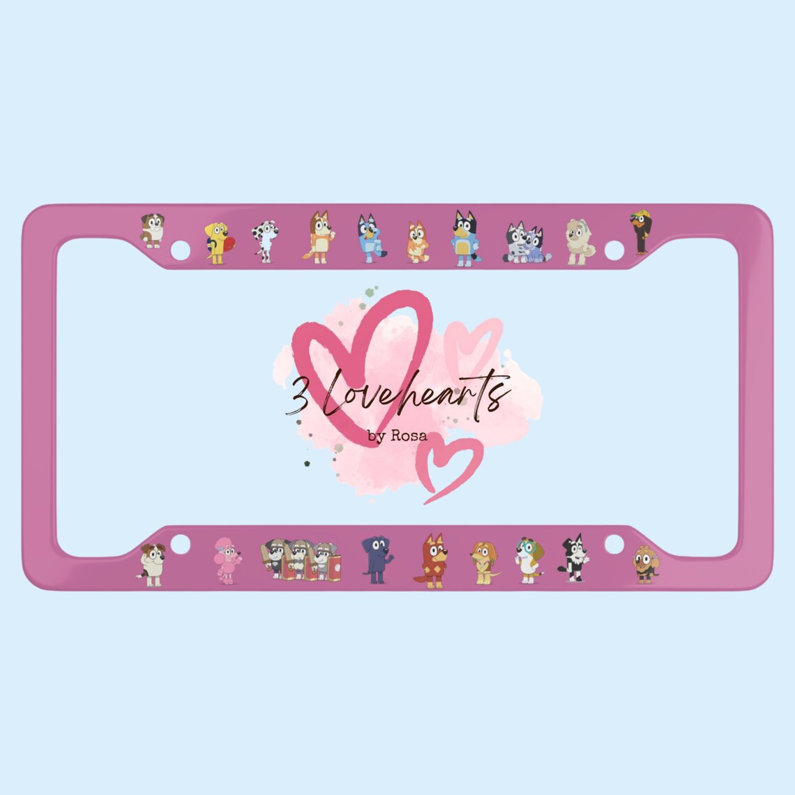 Bluey License Plate Frame, Bluey and Friends, Bluey Car Accessories ...