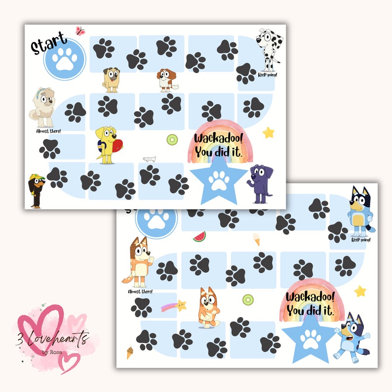 Bluey Reward Chart, Bluey Goal Tracker, Bluey Habit Tracker, Bluey Goal ...