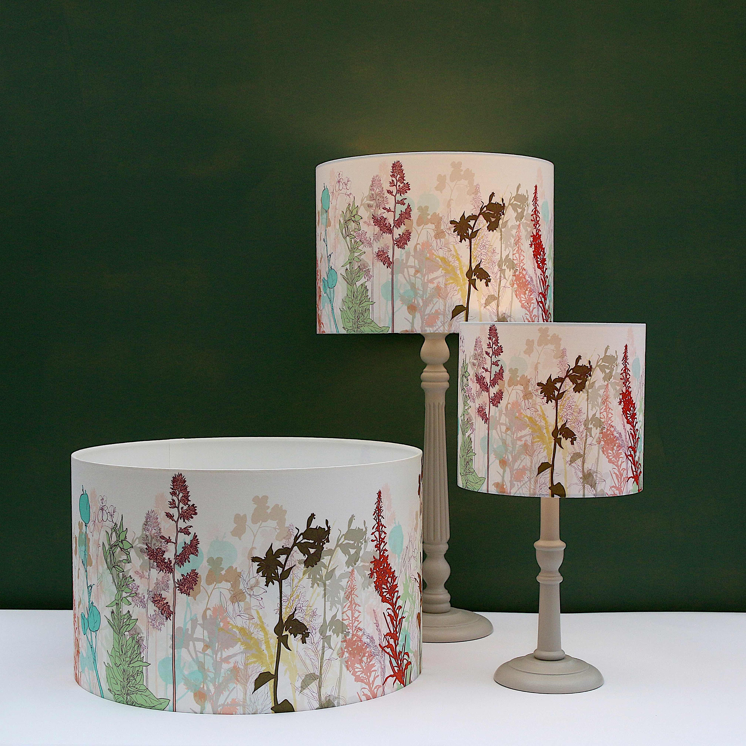 Botanical Lampshade Various Sizes Lamp Shade Pink Green Orange - Etsy UK