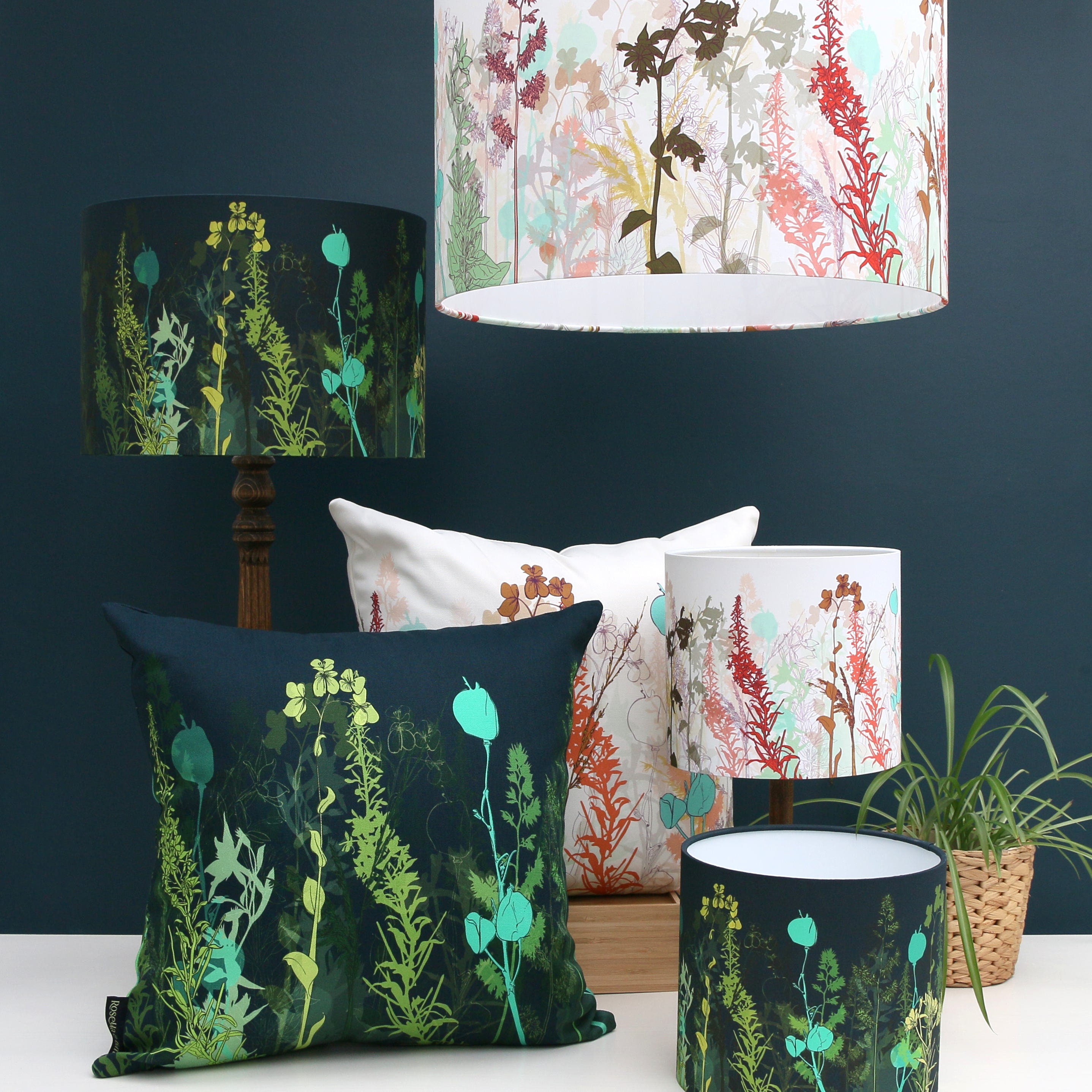 Botanical Lampshade Various Sizes Lamp Shade Pink Green Orange - Etsy UK