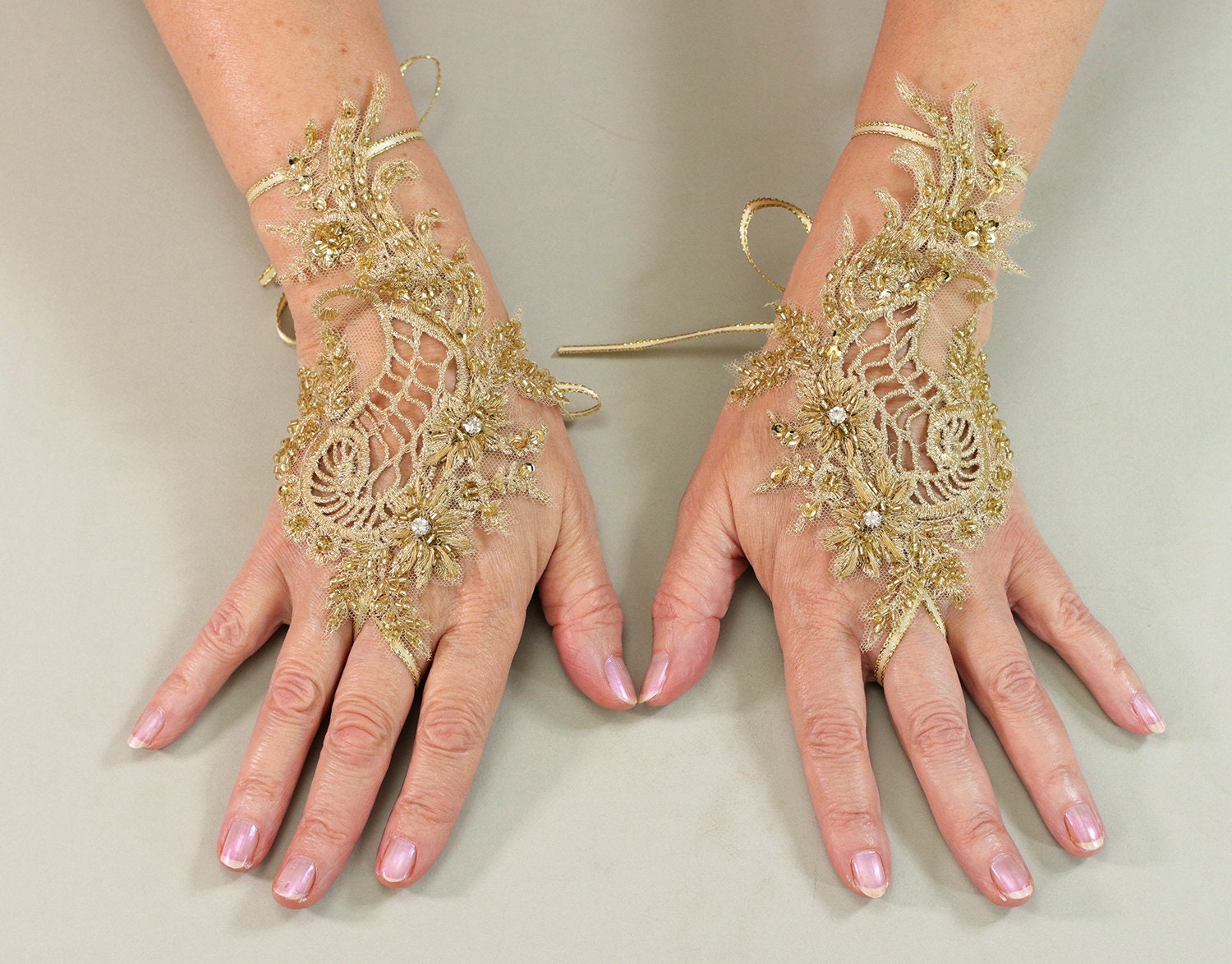 Gold Gloves Wedding Gloves Crystal Gloves Beaded Gloves - Etsy