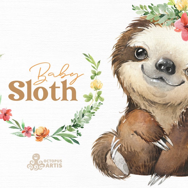 Baby Sloth - Etsy