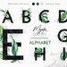 Majestic Green. Black Alphabet. 35 Uppercase Letters Designs ...