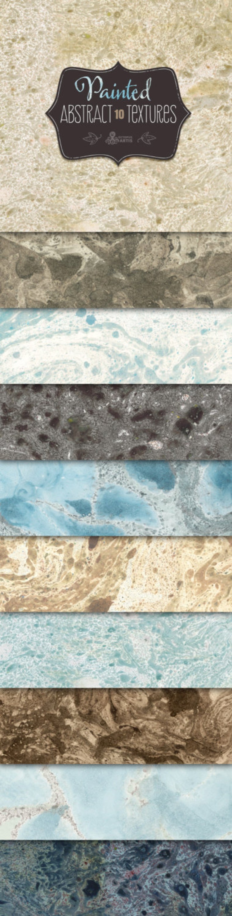 Abstract Painted Textures: 10 Digital Paper Pack. Textured - Etsy