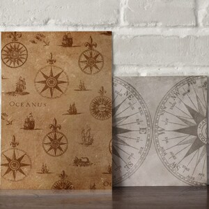 Antique Maps: 5 Digital Paper Pack. Vintage, Textured, Patterns ...