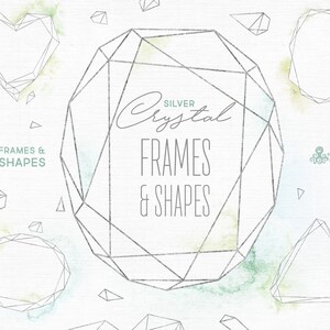 Crystal Silver. Frames & Shapes With/without Watercolor - Etsy