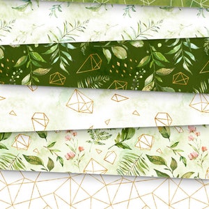 Crystal. 14 Seamless Patterns and Digital Papers. Watercolor - Etsy