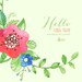 Hello Floral Frame Clipart. Handpainted Watercolor, Wedding, Spring ...