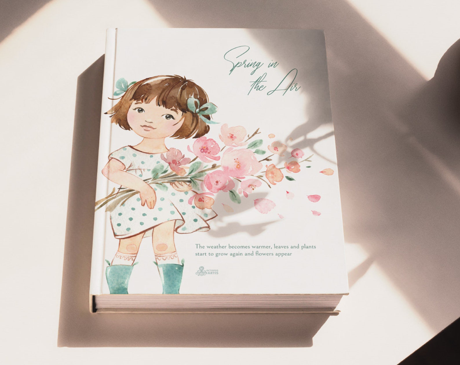 Little Spring. Mia & Bunny Watercolor Clipart, Girl, Rabbit, Banner ...