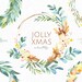 Jolly Xmas Wreaths. Watercolor Holiday Floral Clipart - Etsy