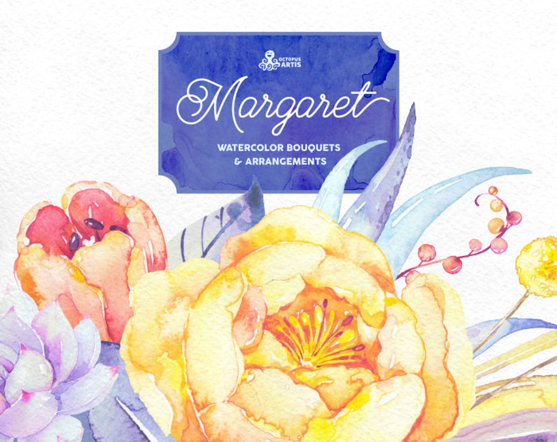 Margaret. Watercolor Bouquets & Arrangements Peony - Etsy