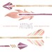 Hand Painted Arrows Watercolour 16 Clipart. Tribal, Native Diy Elements ...