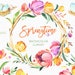 Springtime 3. Watercolor Floral Clipart, Wreaths, Branches, Tulips ...