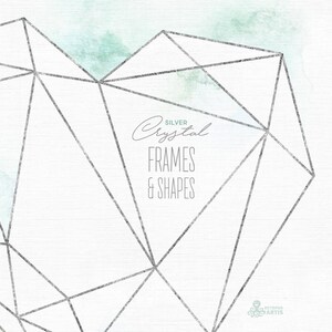 Crystal Silver. Frames & Shapes With/without Watercolor - Etsy