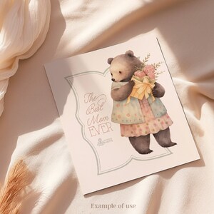 Bears With Gifts Vintage. Animal Clipart Woodland - Etsy