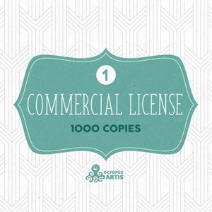 Limited Commercial License NO Credit Required / Single Product | Etsy