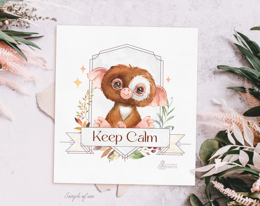 Little Gremlin. Watercolor Magical Creatures Clipart Fantasy - Etsy