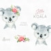 Baby Koala. Watercolor Little Animals Clipart Australia Portrait ...