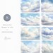 Sky & Clouds. Watercolor Backgrounds Digital Print Mood - Etsy