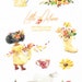 Little Autumn 2. Watercolor Clipart Cute Girl Fall Flowers - Etsy