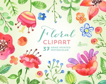 Lace & Flowers: Watercolor Floral DIY Elements. Hand Painted | Etsy