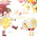 Little Autumn 2. Watercolor Clipart, Cute Girl, Fall, Flowers, Outdoor ...